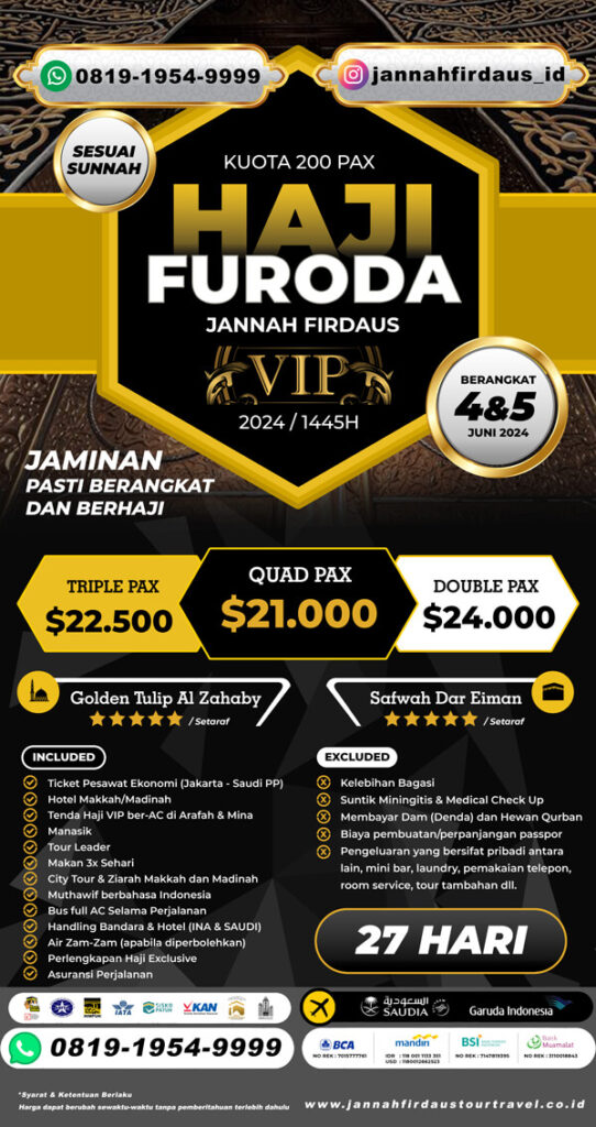 Haji Furoda 2024 Jannah Firdaus - Ada Diskon Paket | Jannah Firdaus Tour Travel